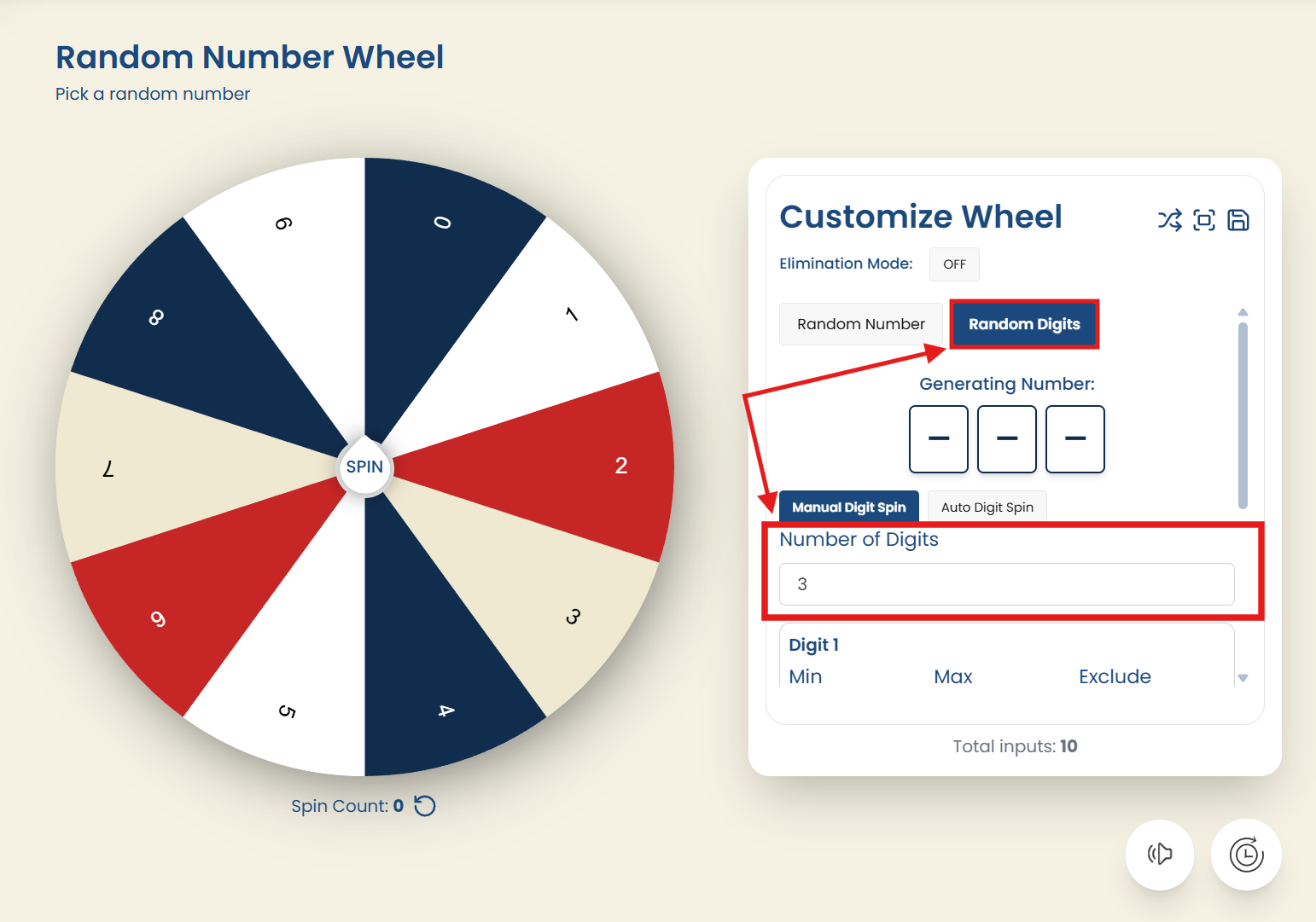 Number Picker Wheel - Spin the Wheel to Get Random Number